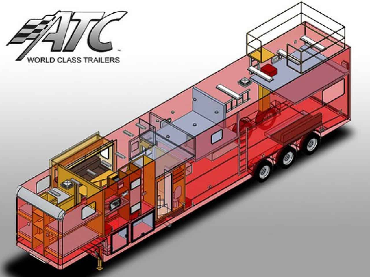 53ft Race Car Semi Trailer with Living Quarters | MO Great Dane trailers