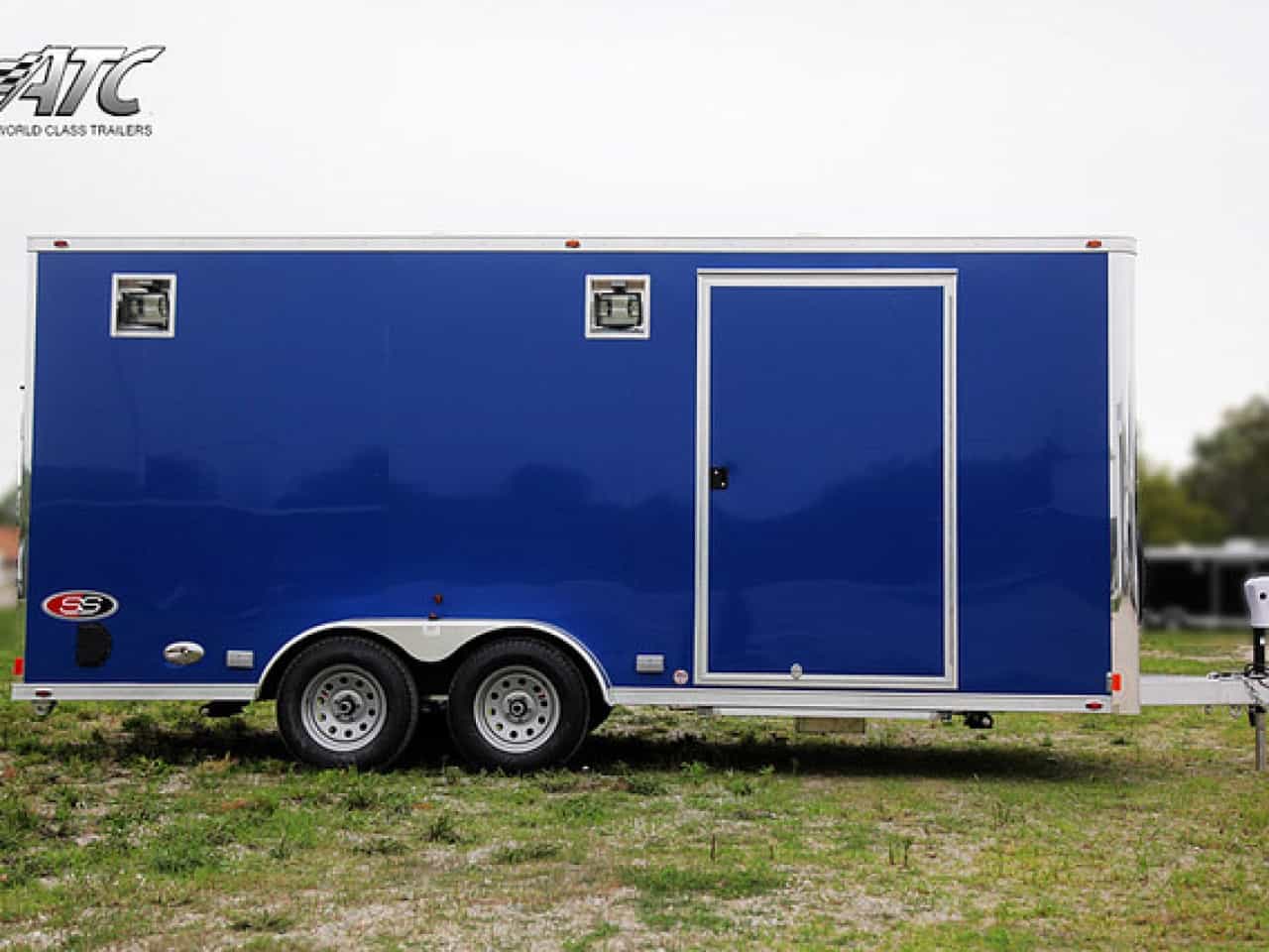 Blue Aluminum Motorcycle Trailer - Car Hauler | MO Great Dane / Total ...