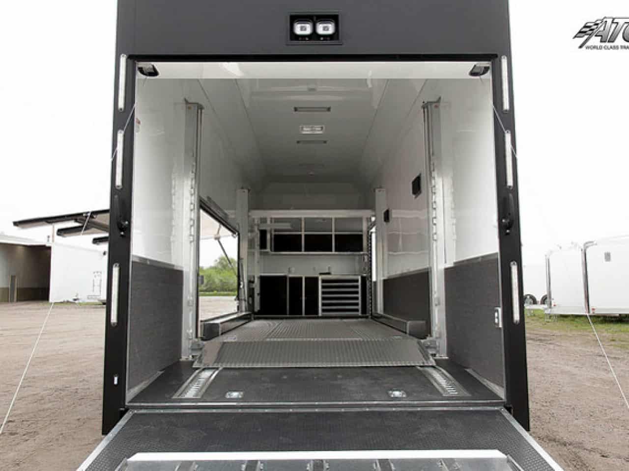Matte Black w Custom Cabinets Stacker Trailer | MO Great Dane / Total ...