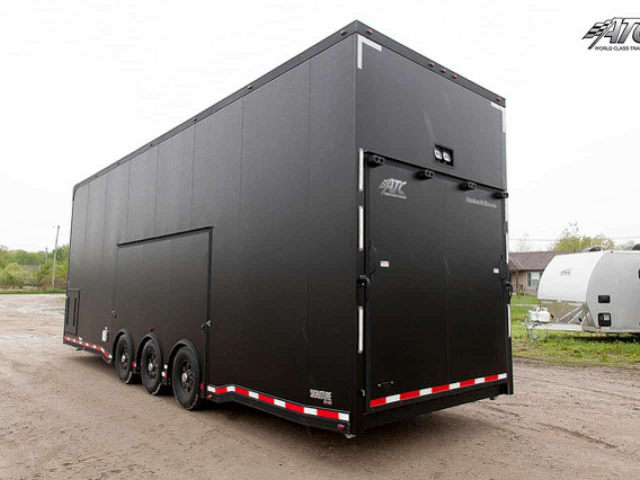 Matte Black w Custom Cabinets Stacker Trailer | MO Great Dane / Total ...